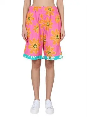 BARROW Sunflower Print Bermuda Shorts - Purple