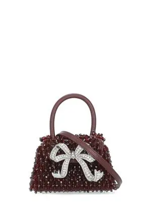 SELF-PORTRAIT Strass Embellished Clutch - Red