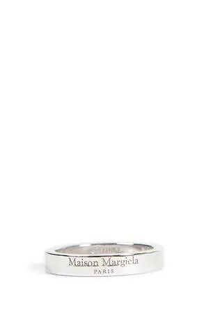 MAISON MARGIELA Maison Margiela Logo Reference Ring - Silver