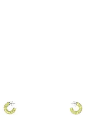 Amina Muaddi Embellished Cameron Hoop Earrings - Yellow