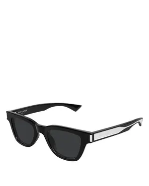 Saint Laurent Jacques Squared Sunglasses, 47mm - Black