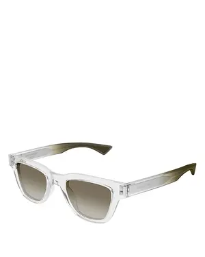 Saint Laurent Jacques Squared Sunglasses, 47mm - Crystal