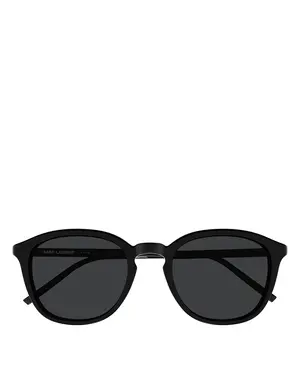 Saint Laurent Round Sunglasses, 53mm - Black