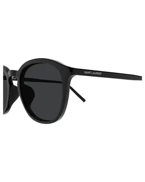 Saint Laurent Round Sunglasses, 53mm - Black