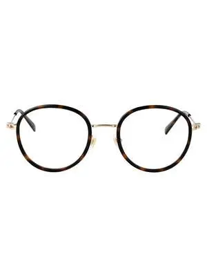 Gucci Optical Round Frame Eyeglasses - Havana-gold-transparent