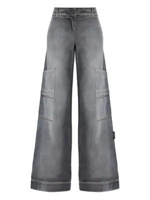Off-White Washed Denim Jeans - Bleach Bla