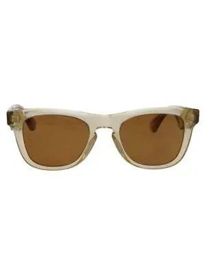 BURBERRY Beige Acetate Full Rim Sunglasses