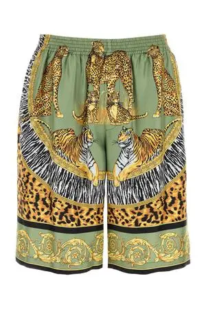 Versace Silk Bermuda Shorts - Printed