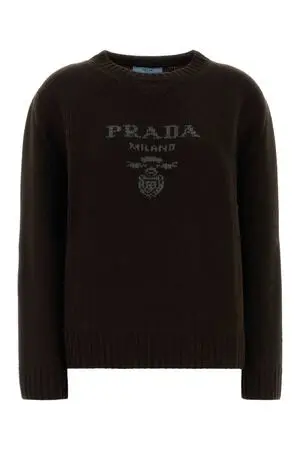 Prada Wool-Cashmere Blend Knitwear - Brown