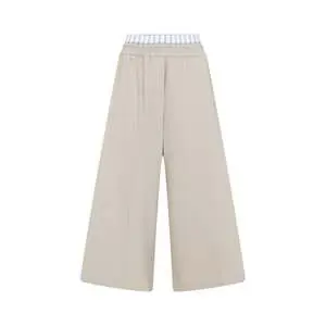 Loewe Cropped Cotton Twill Pants - Beige