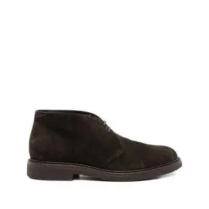 HENDERSON BARACCO Lace-Up Suede Trainers - Brown
