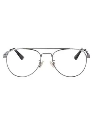 Bottega Veneta Full Rim Eyeglasses - Ruthenium-ruthenium-transparent
