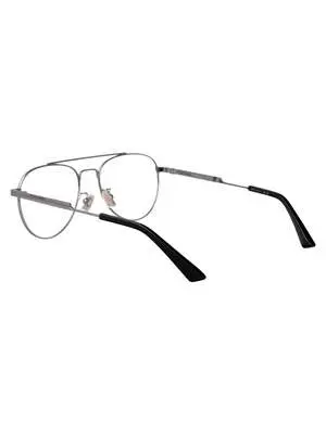 Bottega Veneta Full Rim Eyeglasses - Ruthenium-ruthenium-transparent