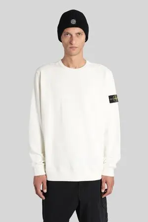 Stone Island Cotton Fleece Sweatshirt - White