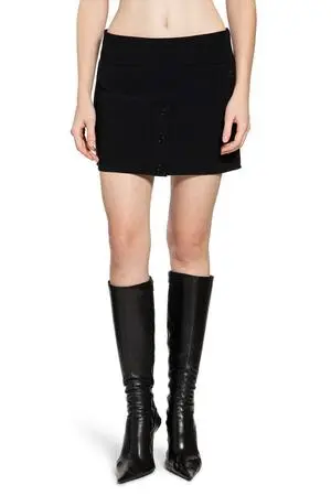 COURREGES Courrèges Heritage Buttoned Mini Skirt - Black