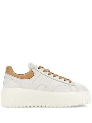 Hogan H-Stripes Leather Sneakers - White