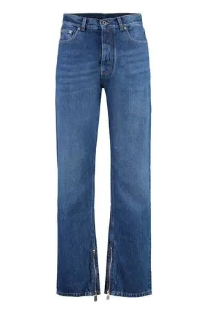 Off-White 5-Pocket Straight-Leg Jeans - Navy