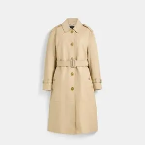 COACH Restored Lightweight Leather Trench Coat