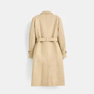 COACH Restored Lightweight Leather Trench Coat