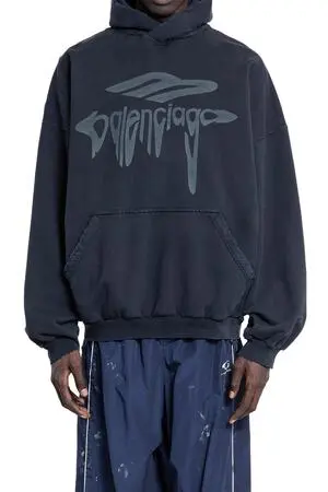 Balenciaga Balenciaga Large Fit Hoodie - Black