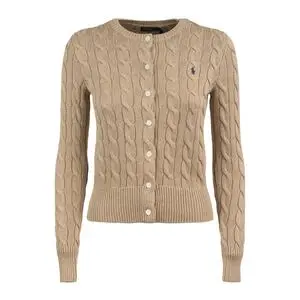 Ralph Lauren Cotton Cable-Knit Cardigan - Beige