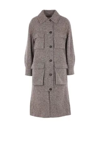 Brunello Cucinelli Button Detailed Coats For Women
