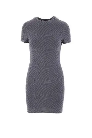 Alexander Wang Mini Dress With Jacquard Logo - Grey