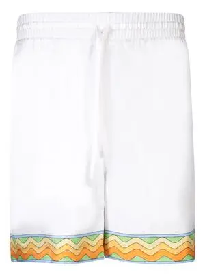 Casablanca Silk Shorts - White
