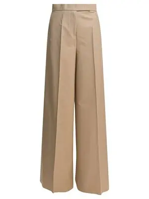 Max Mara Wide-Leg High-Waisted Trousers - Beige