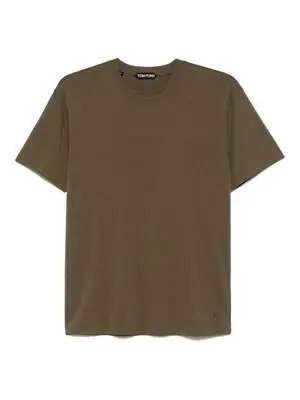 TOM FORD Brown Cotton-blend Crewneck T-shirt