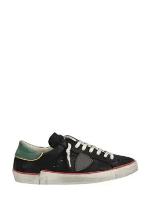 Philippe Model Leather Sneakers - Bordure_noir Vert