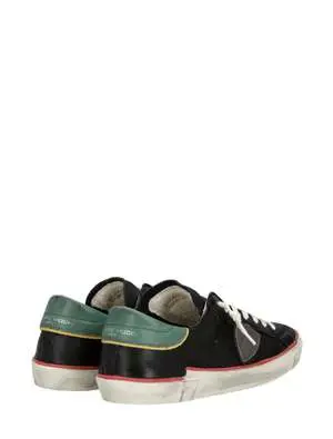 Philippe Model Leather Sneakers - Bordure_noir Vert