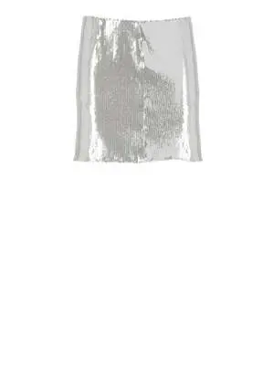 Remain Birger Christensen Paillette Skirt Silver