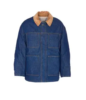 AMI Paris Padded Denim Jacket - Blue