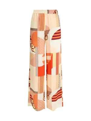 Fendi Printed Silk Crepe Pants - Multicolour