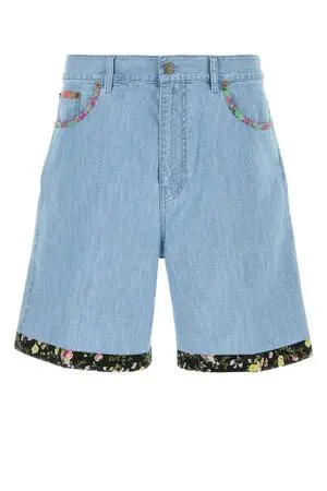 Valentino Garavani Valentino Garavani Denim Bermuda Shorts - Blue