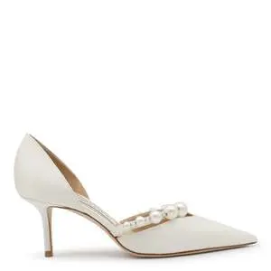 JIMMY CHOO Romy 85 Stiletto Heel Pumps - Ivory/white