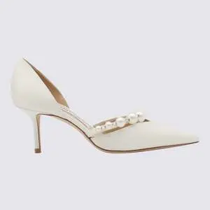 JIMMY CHOO Romy 85 Stiletto Heel Pumps - Ivory/white