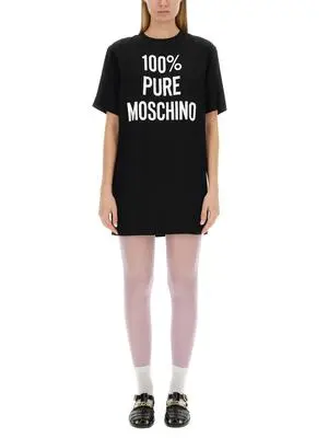 Moschino Dress With Logo - Black
