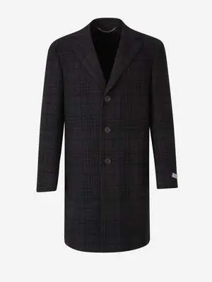 Canali Long Wool Overcoat - Antracite Grey