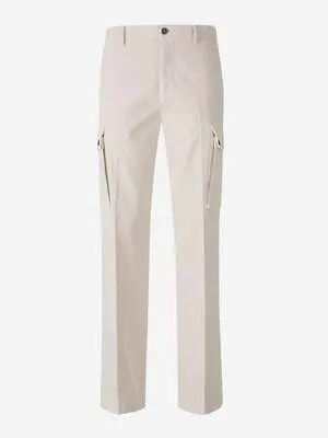 BERWICH Cotton Cargo Trousers - Brown