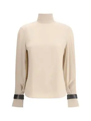 Brunello Cucinelli High Neck Shirts For Women