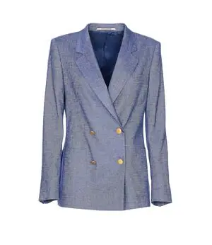 Tagliatore Tagliatore Checked Single-Breasted Jacket - Blue