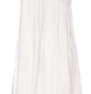 Michael Kors Layered Maxi Dress | Sleeveless, Side-zip - White