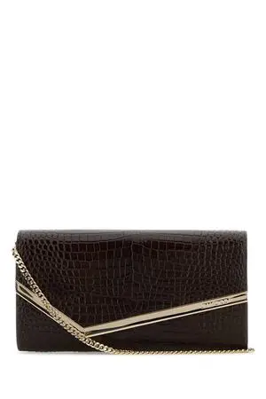 JIMMY CHOO Emmie Clutch - Brown