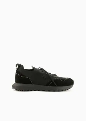 Emporio Armani Emporio Armani Lace-Up Sneakers - Black