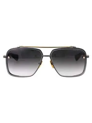 Dita TELEMAKER Sunglasses Black Rhodium - Yellow Gold W/ Dark Grey To Clear Gradient