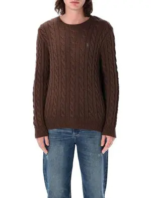 Polo Ralph Lauren Cable Knit Cotton Sweater - Dark Roast