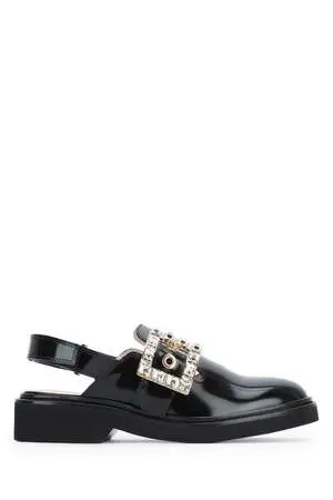 ROGER VIVIER Viv Rangers Rhinestone Mule - Black