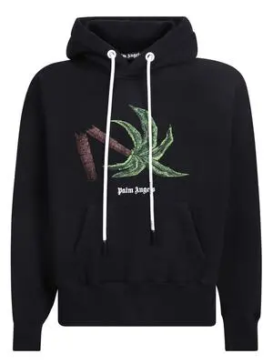 Palm Angels Broken Palm Graphic Hoodie - Black